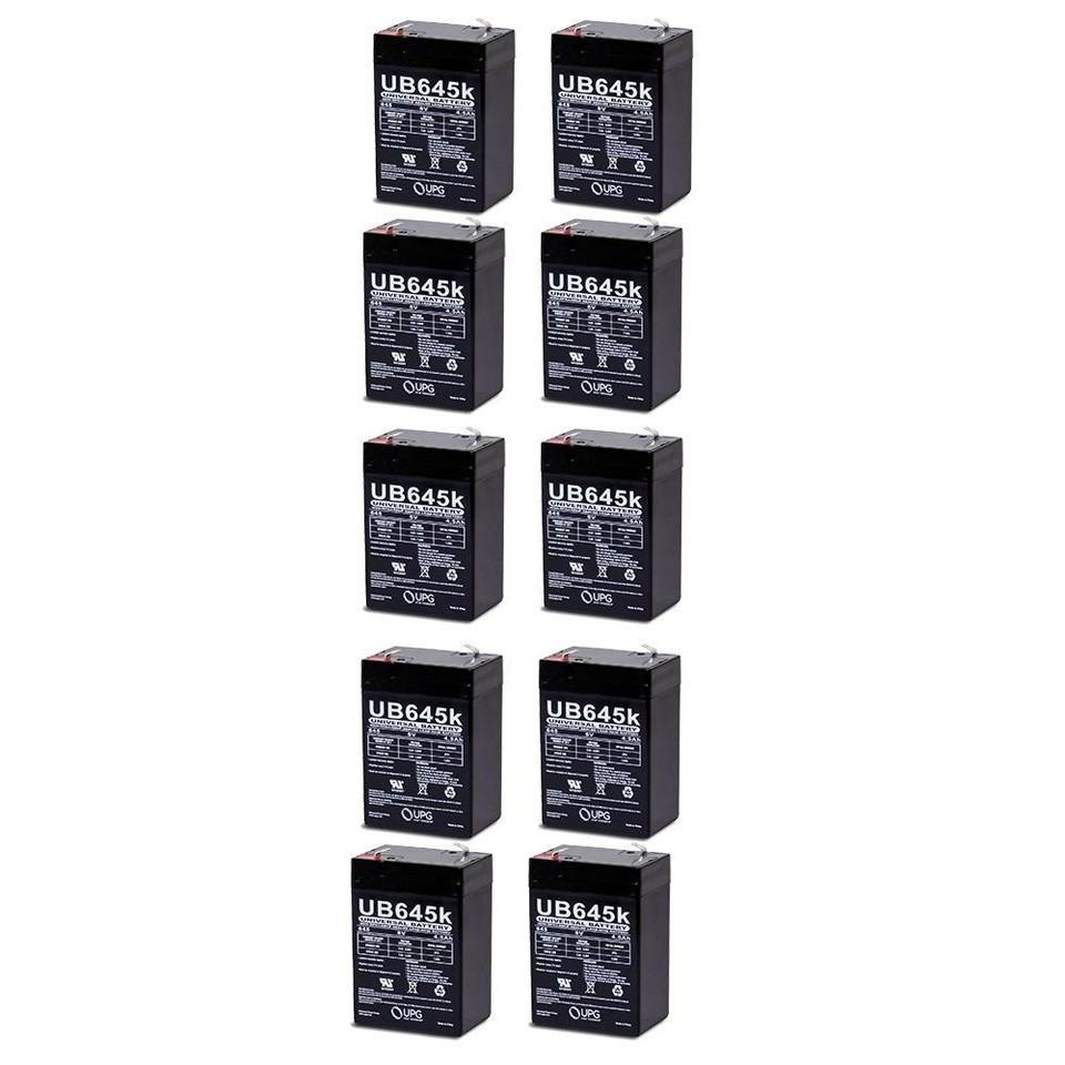 UPG 6V 4.5AH SLA Replacement Battery for Jiming JM-6M4.5AC - 10 Pack | eBay