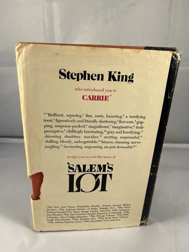 1975 Salem's Lot by Stephen King Gutter Code 43R Book Club | eBay