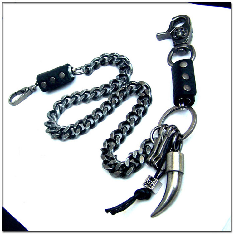Vintage Long Strong Leash Biker Trucker Key Jean Heavy Wallet Chain ...