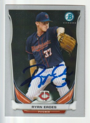 Ryan Eades Signed 2014 Bowman Chrome Prospects Card #BCP8 Auto Twins ...