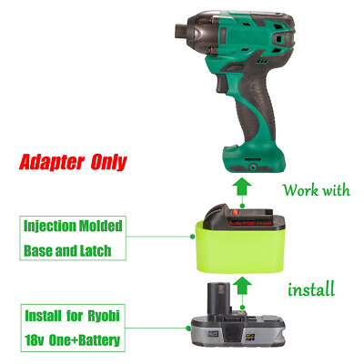 1x Adapter for Ryobi 18V Batteries To Power for Masterforce BOOST 20V ...