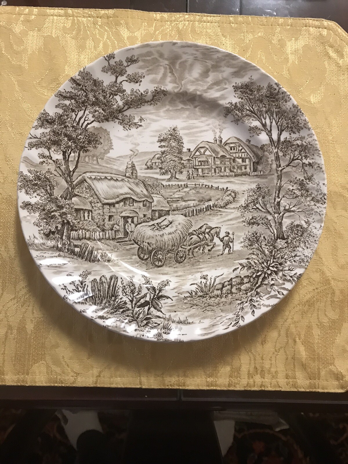 vintage ridgeway ironstone ‘hayride’ staffordshire plate 10’ | eBay