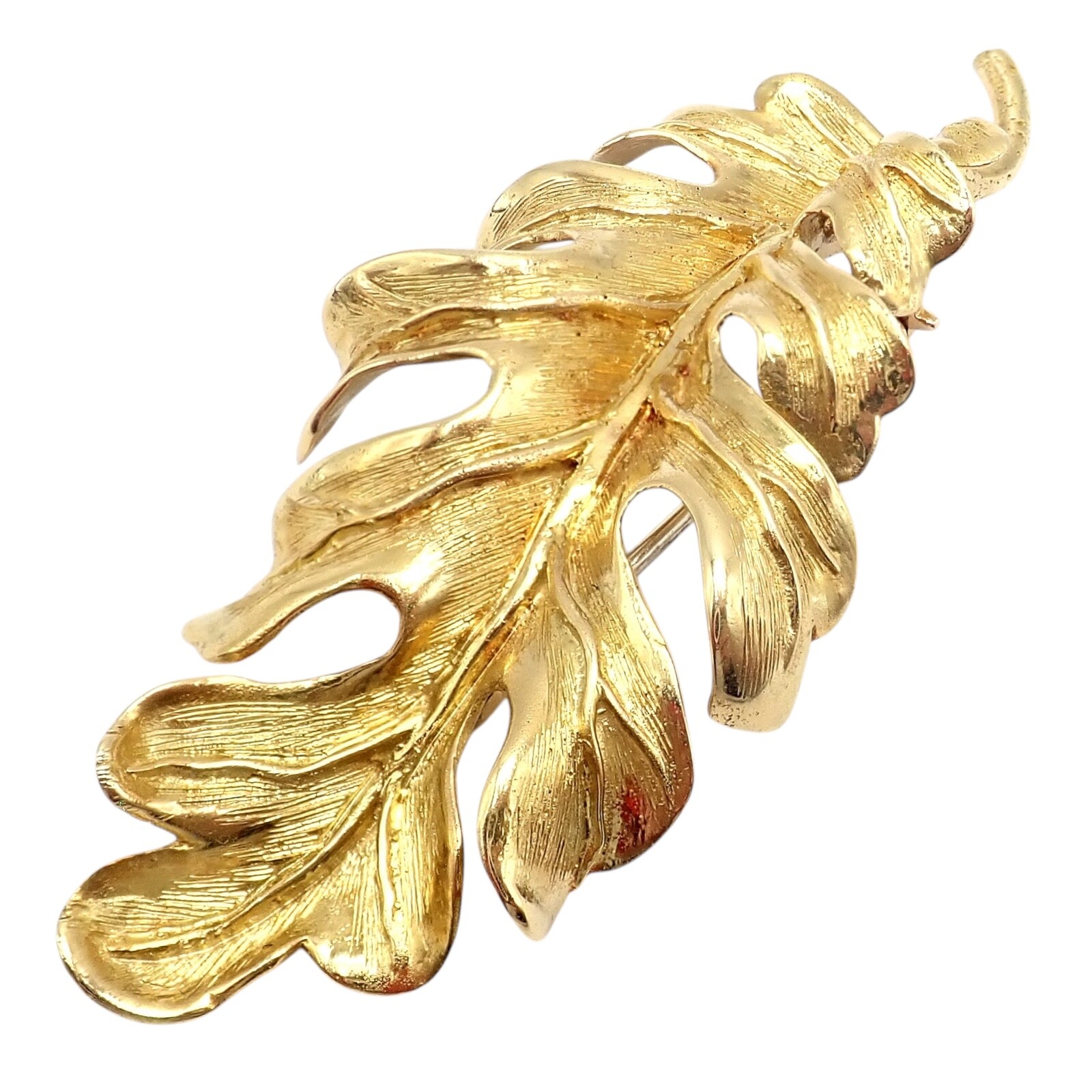 Vintage! Tiffany & Co. 18k Yellow Gold Leaf Pin Brooch | eBay