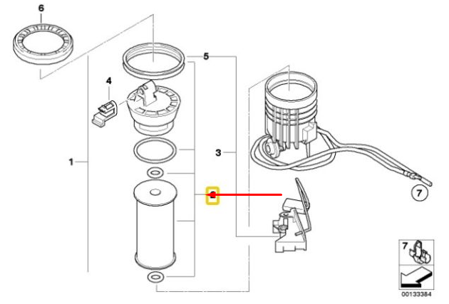 MINI COOPER R53 Fuel Filter Kit 16146757196 6757196 1.6 Petrol NEW ...