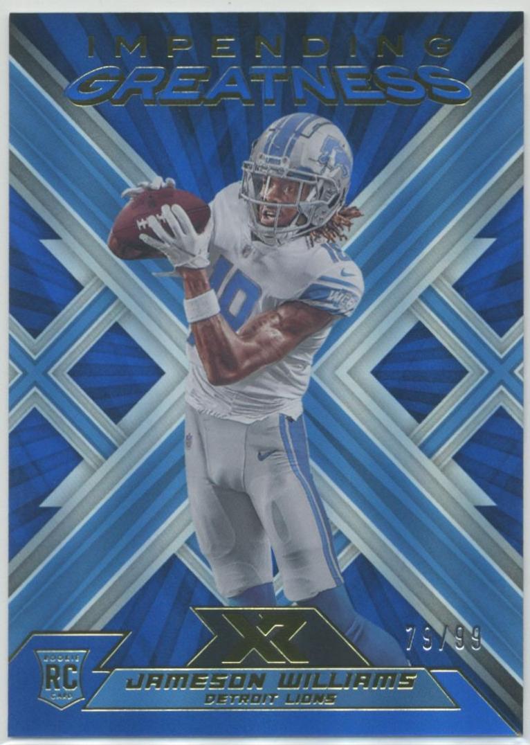 2022 Panini XR - Impending Greatness Jameson Williams #IMG-8 Blue /99 ...