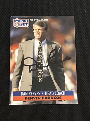 DAN REEVES 1991 PRO SET SIGNED AUTOGRAPHED CARD #144 DENVER BRONCOS | eBay