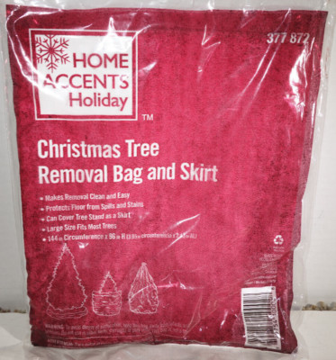 Holiday Christmas Tree Removal Storage Disposal Bag w/Skirt 8 Foot ...