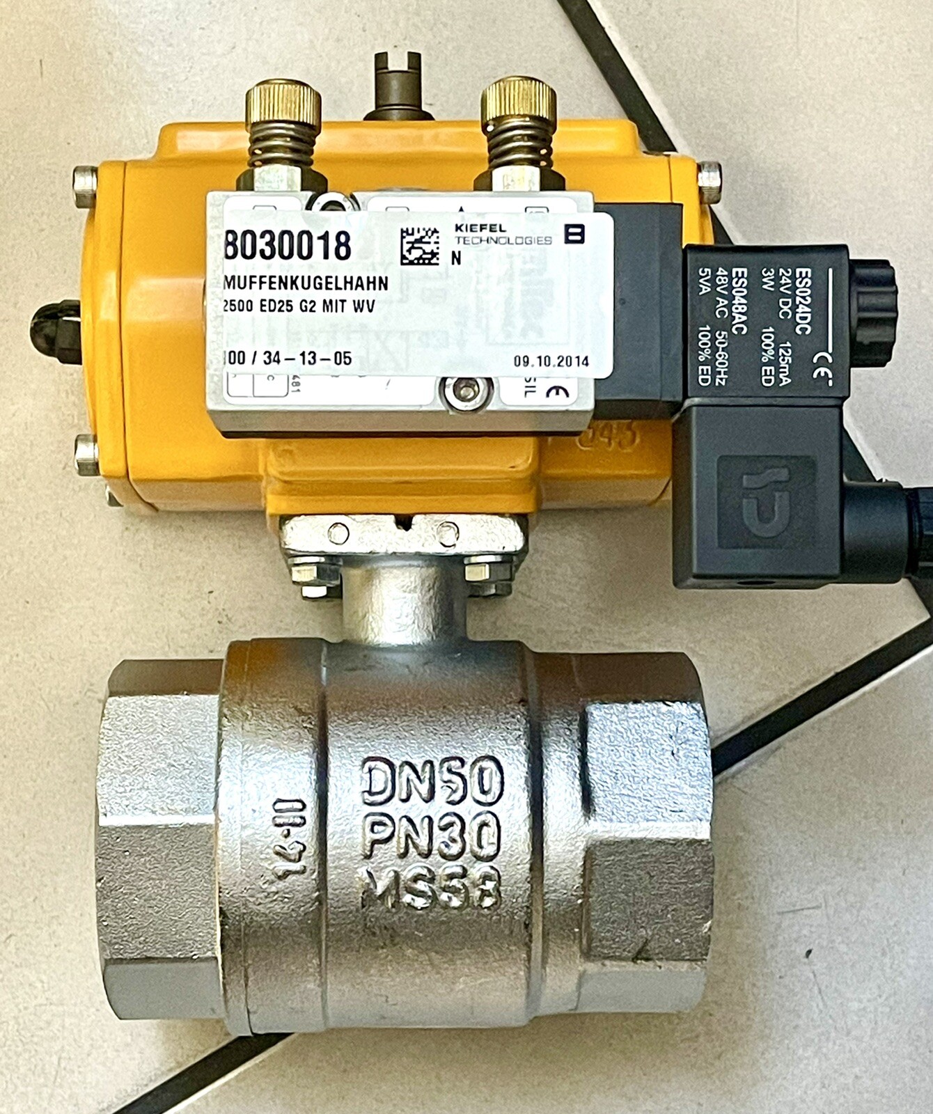 EL-O-MATIC PNUEMATIC ROTARY ACTUATOR ED0025.M1A00A.00N0 - SOLENOID -NEW ...