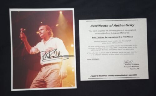 Phil Collins Autographed Signed Photo "Genesis" 8x10 With COA Authentic ...