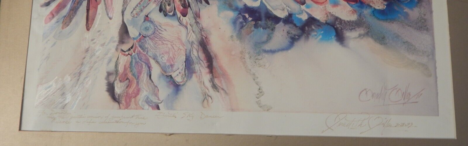 Meredith Miller Artist Signed Mixed Media Art 1993 Earth Sky Dancer | eBay