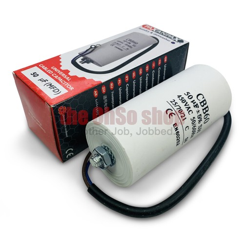 Wired 50uf MTD Capacitor CBB60 for Hot Tub, Power Tool, Lawnmower, Fan ...