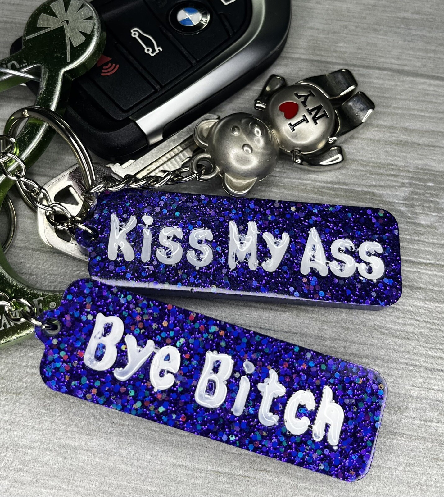 Handmade Swear Word Inappropriate Resin key chains Naughty Funny | eBay