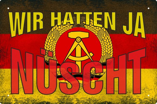 DDR Blechschilder 20x30cm Deko Sprüche Kult NVA Ostdeutschland Ossi ...
