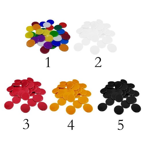 100pcs Small Learning Counters Disks Bingo Chip Counting | eBay