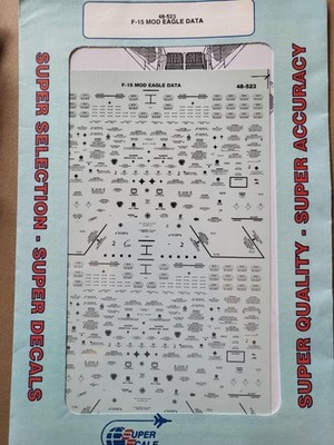 SUPER SCALE 1/48 F-15 MOD EAGLE DATA DECALS 48-523 | eBay