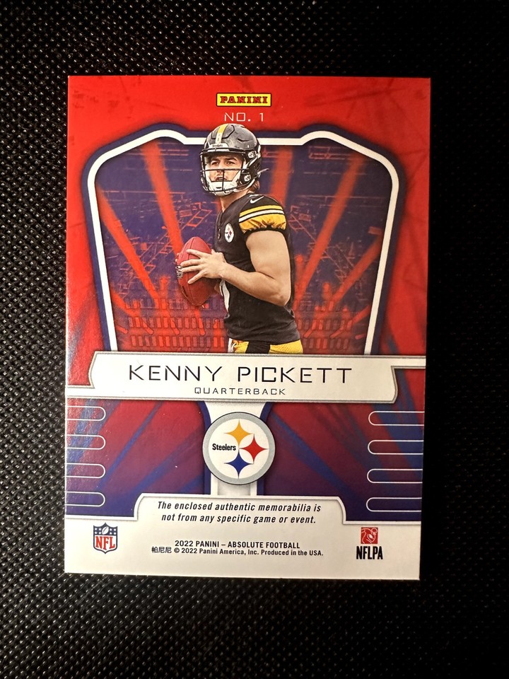 2022 Panini Absolute - War Room Materials - Gold Kenny Pickett #1 5/25 ...
