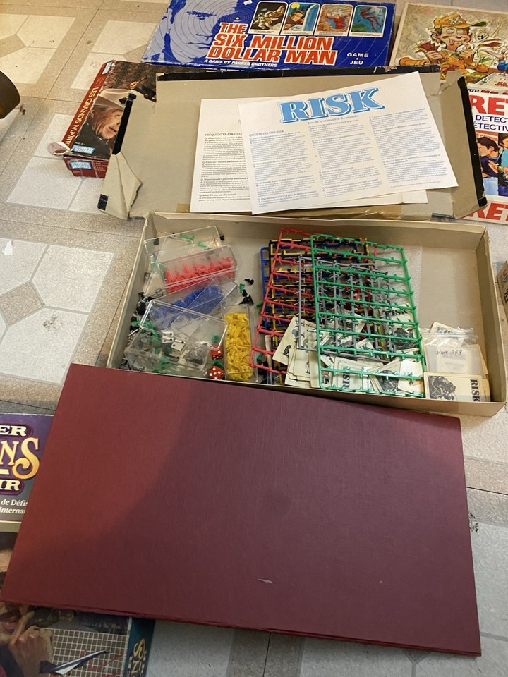 Vintage Board Games Lot Of 7 Masterpiece Baretta Hangman Barons Six ...