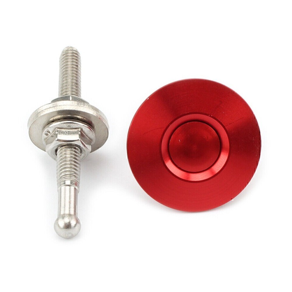 Push Button Quick Release Hood Bonnet Pins Lock Clip Bumper Latch Kit ...