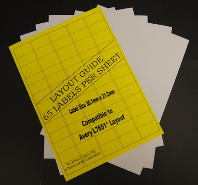 25 Sheets A4 Address Labels Laser & Inkjet 65 Per Sheet 1625 Labels In ...