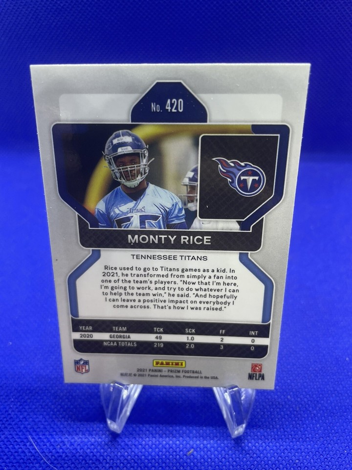 2021 Panini Prizm Monty Rice RC Rookie #420 | eBay