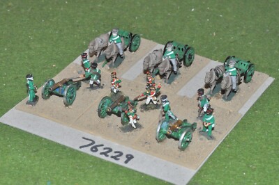 15mm napoleonic / russian - 3 guns & crews part painted limbers - art ...