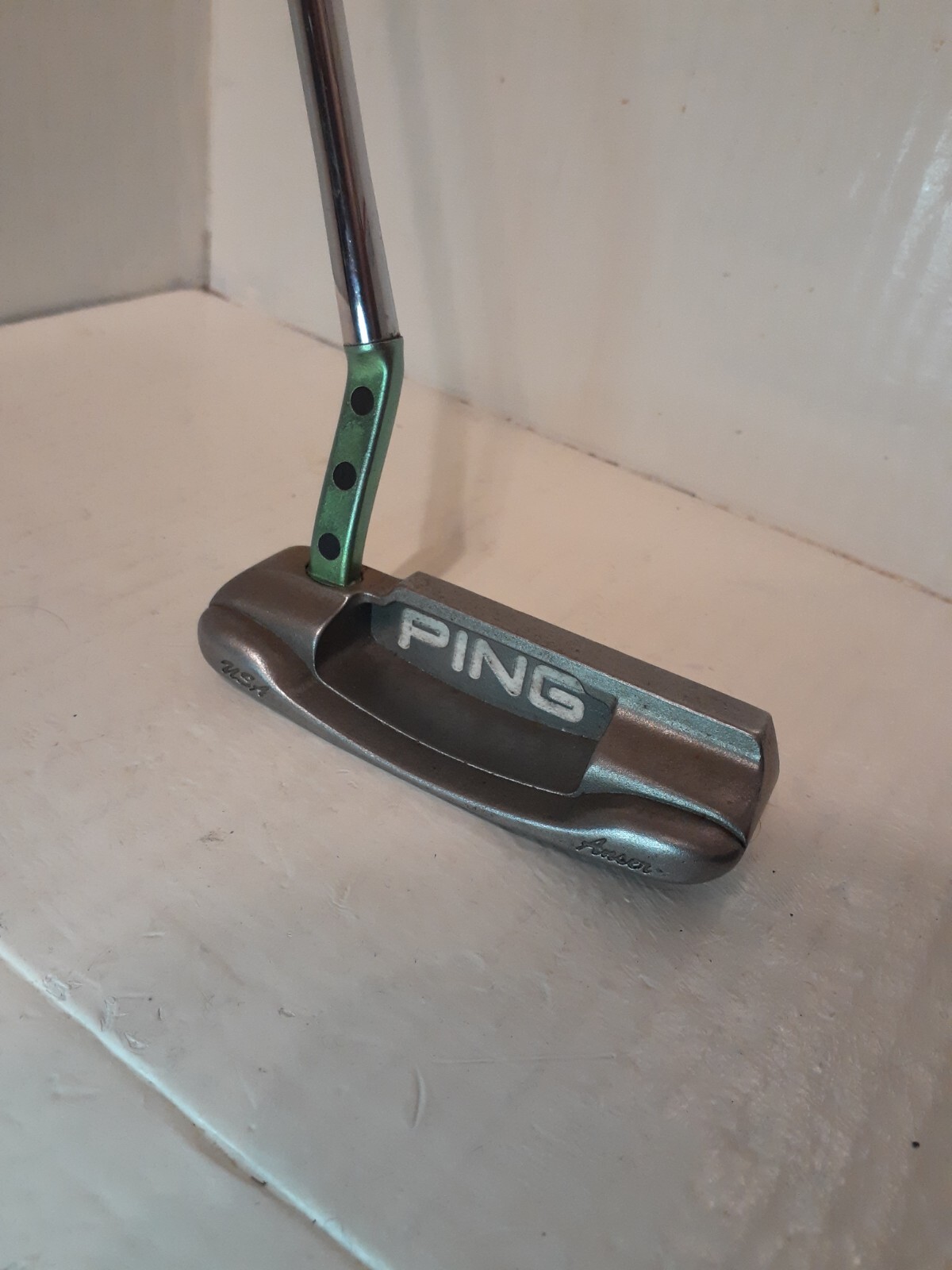 Ping Anser USA Ti 2 WR34 Green Blade Putter Original Ping Shaft & Grip ...