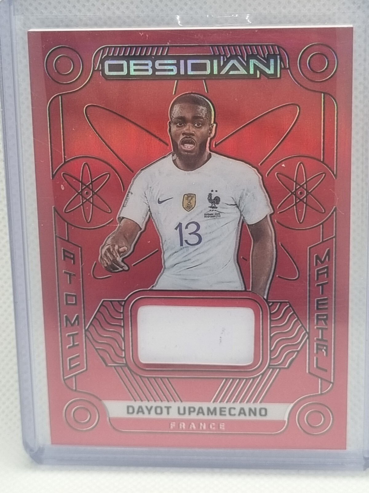 Dayot Upamecano Bayern Munich France 22-23 Panini Obsidian Red Flood ...