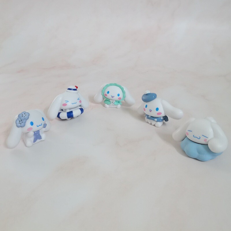 5pcs Cute Cinnamoroll Figure PVC Doll Toy Figurine Cake Toppers ...