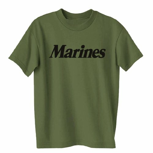 MARINES CORP TEE PHYSICAL TRAINING T-SHIRT GREEN USMC MARINE EAGLE ...