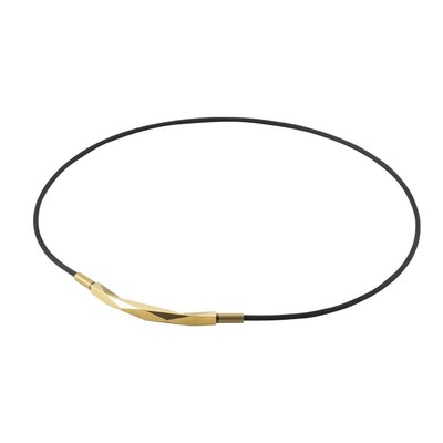 Phiten Necklace RAKUWA Neck Diamond Cut Gold/Black 50cm | eBay