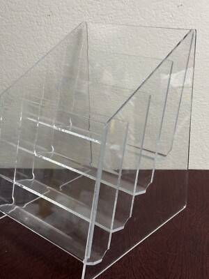 Acrylic Display 4 Tier Heavy Free Standing Retail Fixture Magazine Rack ...