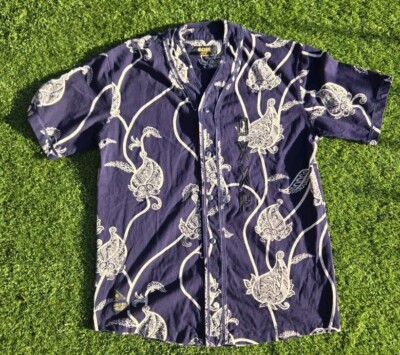 10 Deep Jersey Adult 2XL Short Sleeve Button Pattern Dark Blue Jersey ...