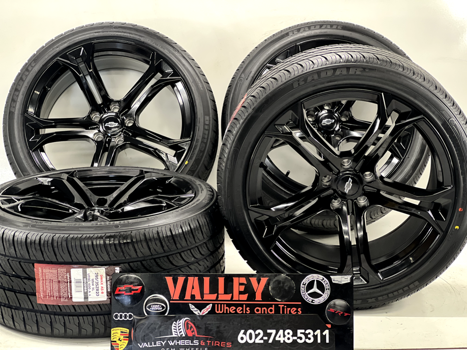 20" x10 X11 OEM FACTORY 4 CHEVY CAMARO SS ZL1 1LE BLACK RIMS TIRES ...