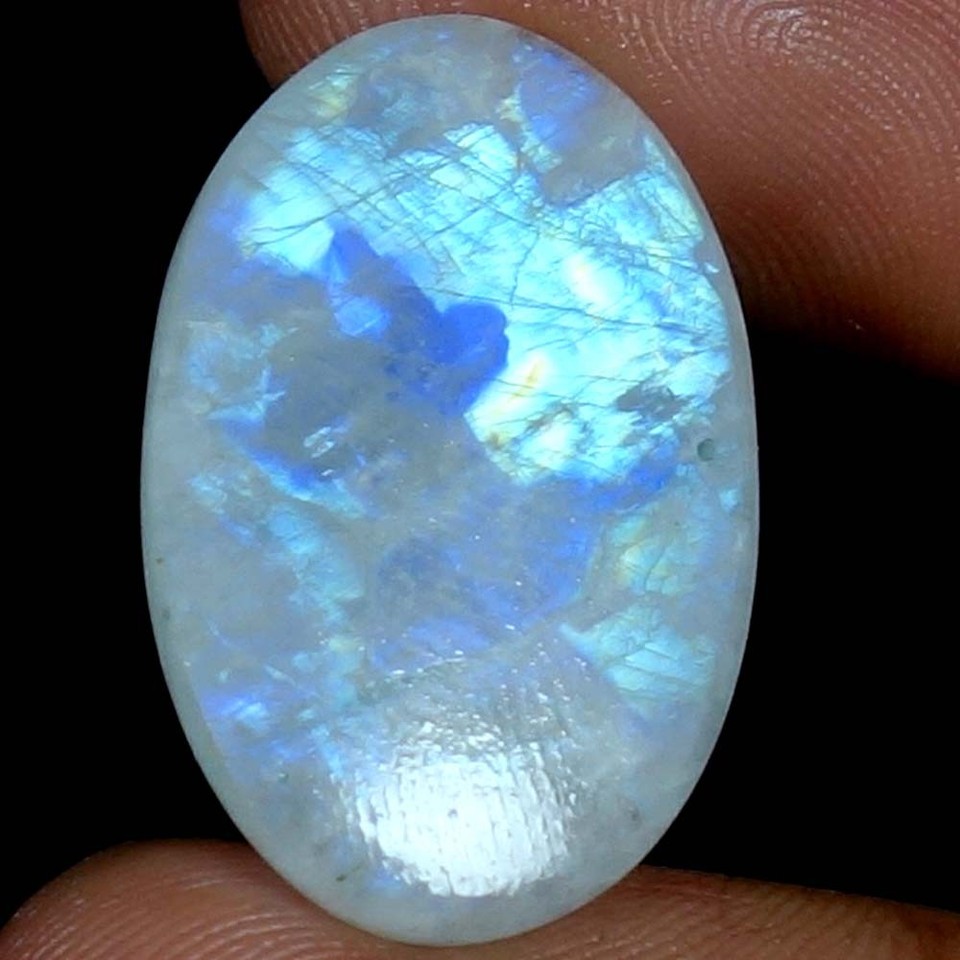 100% Natural Rainbow Moonstone Oval Loose Gemstones 30.05Cts ...