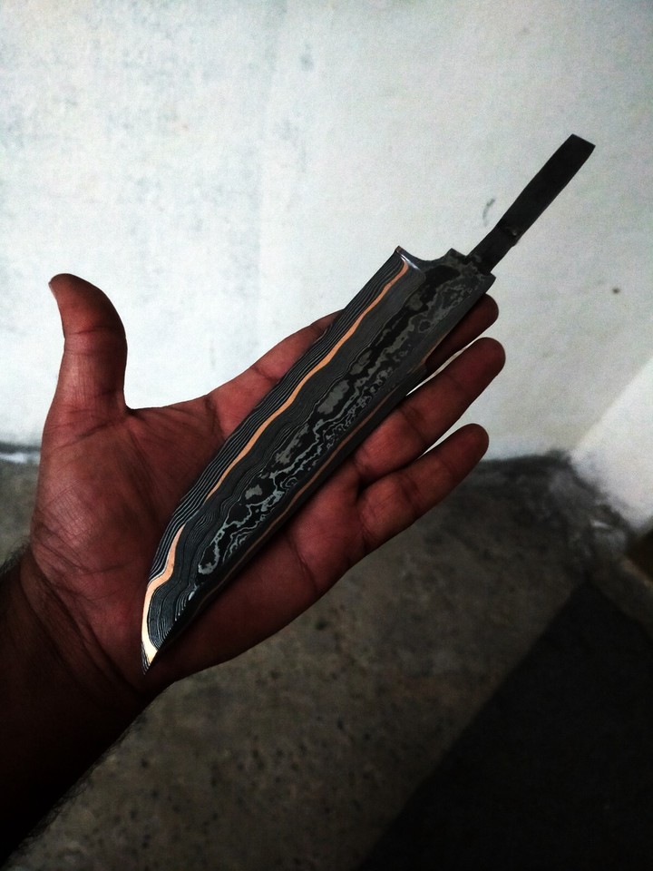 Cumai Copper sanmai blank blade for Making Knife Handmade Custom DF056 ...