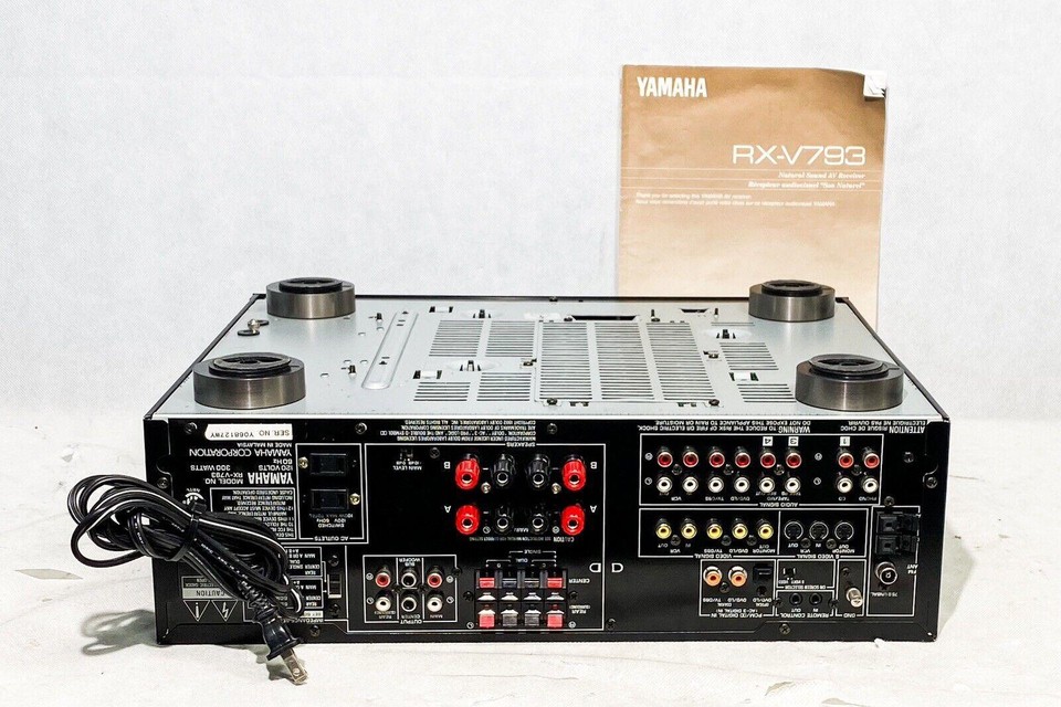 YAMAHA RX-V793 NATURAL SOUND AV RECEIVER 5.1 CH, RAV150 REMOTE, MANUAL ...
