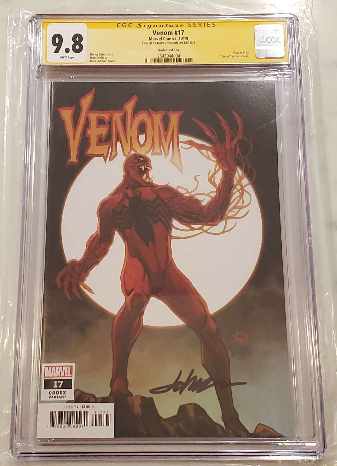 Venom #17 1:25 Codex Variant CGC 9.8 SS Dave Johnson | eBay