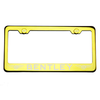 304 Gold Chrome License Plate Frame Stainless Steel Silver Bentley ...