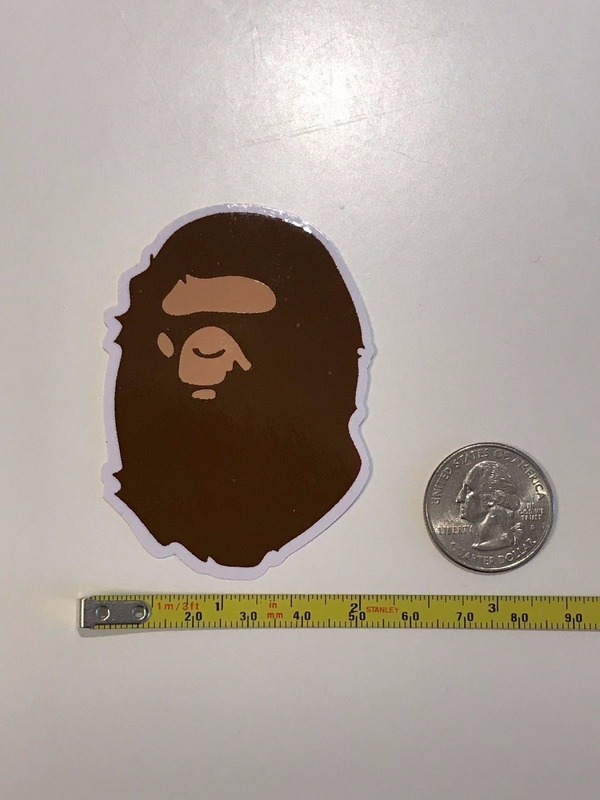 One A Bathing Ape Bape Classic Brown Vinyl Sticker Decal Laptop Luggage ...