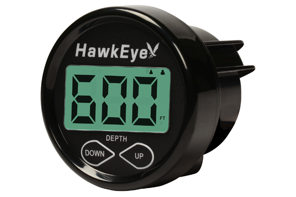 HawkEye® In Dash Depth Finder/Sounder - Thru-Hull Transducer - Depth ...