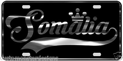 Somalia License Plate All Mirror Plate & Chrome and Regular Vinyl ...