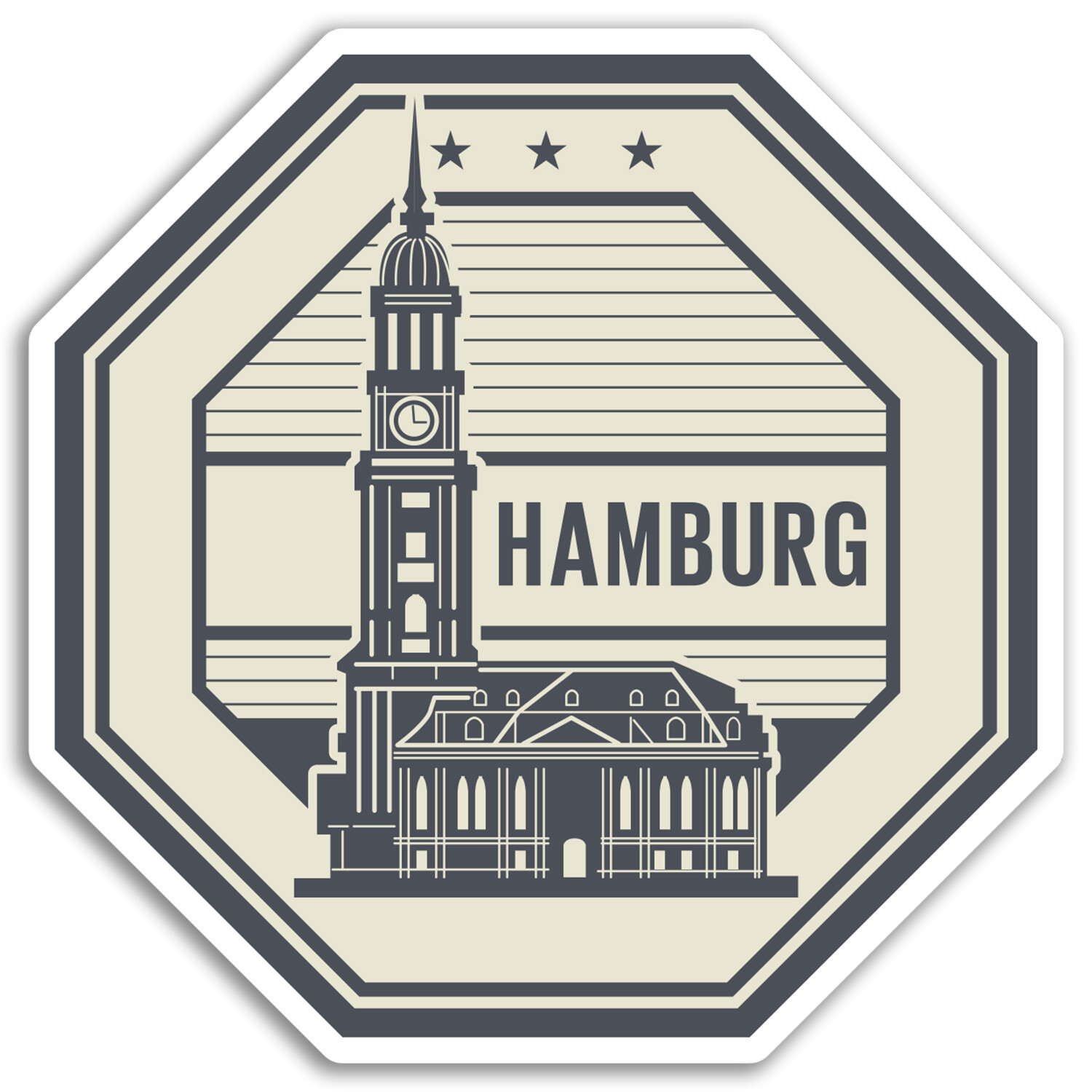 2 x 10cm Hamburg Vinyl Stickers - Germany Travel Sticker Laptop Luggage ...