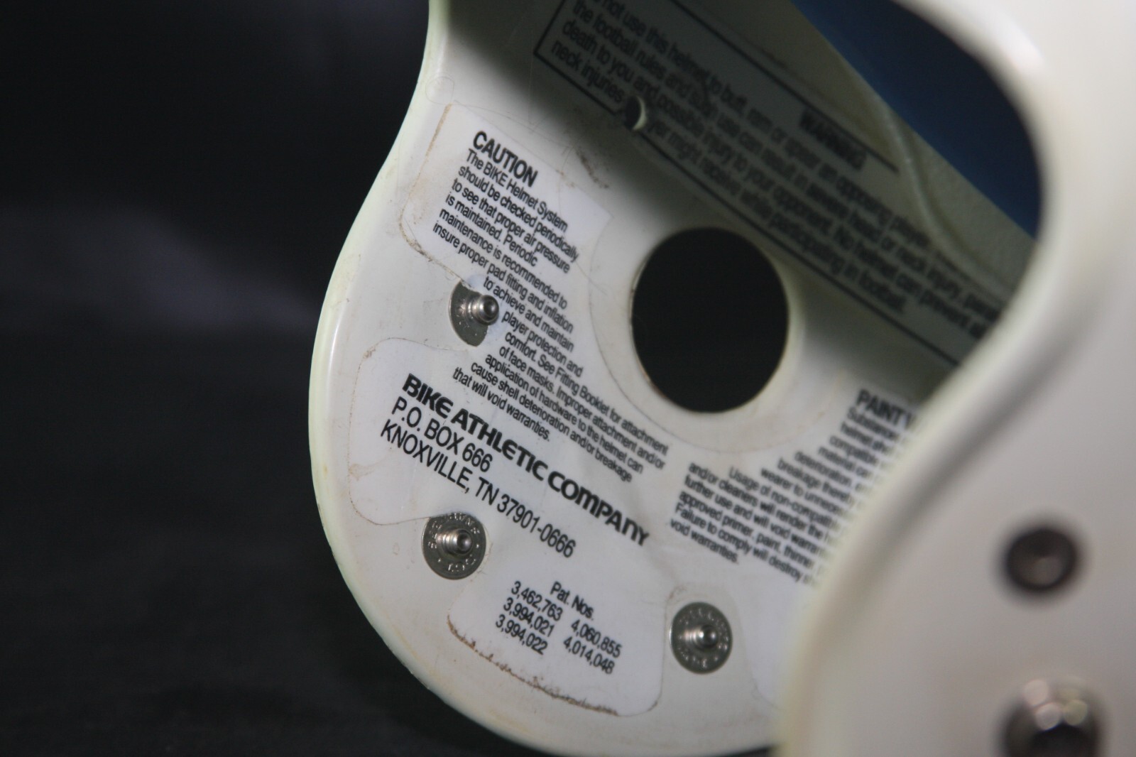 Vtg Original Youth Game Used Worn BIKE AiR IV Football Helmet Shell w ...