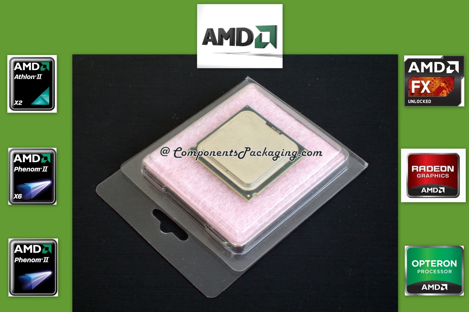 Processor Clamshell fits Intel CPU's + ESD Foam - Sold in Lot of 10 25 ...