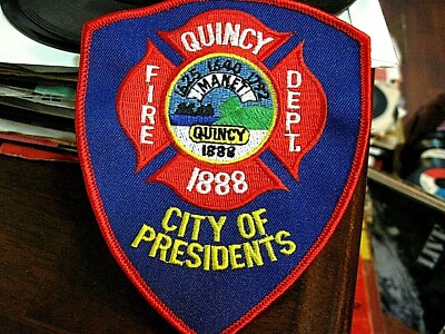 Quincy Ma. Fire Dept. Patch City of Presidents 1888 5 inch long 4 inch ...