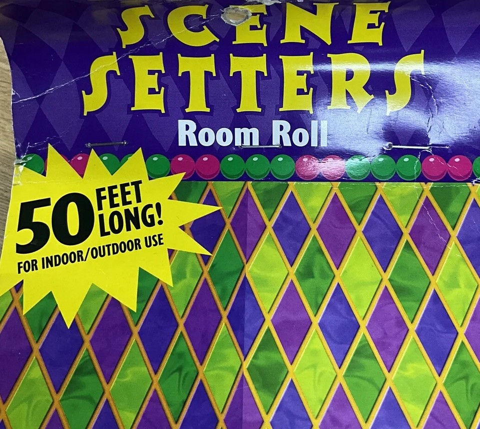 Mardi Gras Scene Setters Room Roll 4 x 50ft. Decoration Party Supply ...