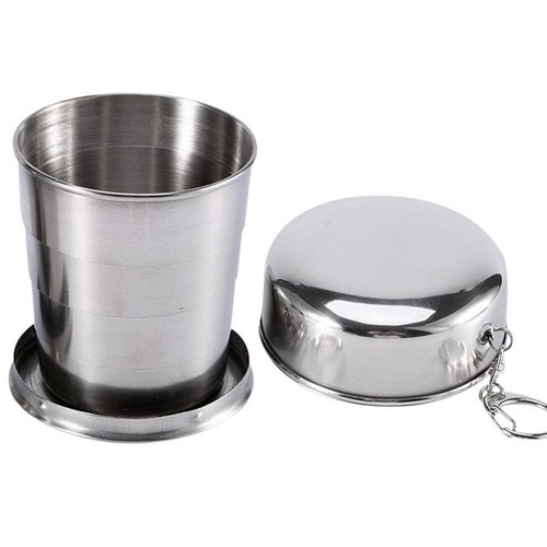 Stainless Steel Foldable Cup Outdoor Camping Travel Portable Teacup ...