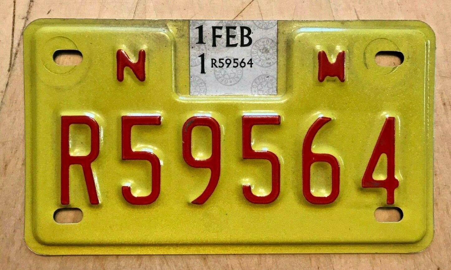 2011 NEW MEXICO MOTORCYCLE CYCLE LICENSE PLATE " R 59564 " NM | eBay