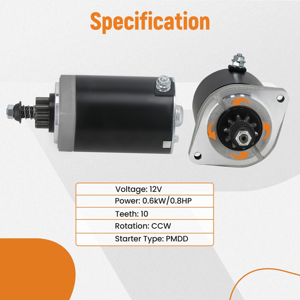 Starter Motor for Kawasaki 21163-0724 Cub Cadet Zero Turn Tractor Lawn ...