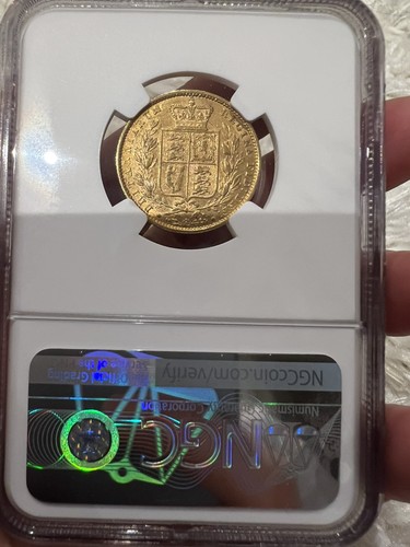 1852 Gold Sovereign, Douro Shipwreck Treasure, Victoria Sheild Back ...
